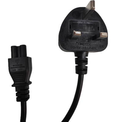 LineTek 3-Pins Laptop Charger Power Cable (1Meter) 2.5A/250V~